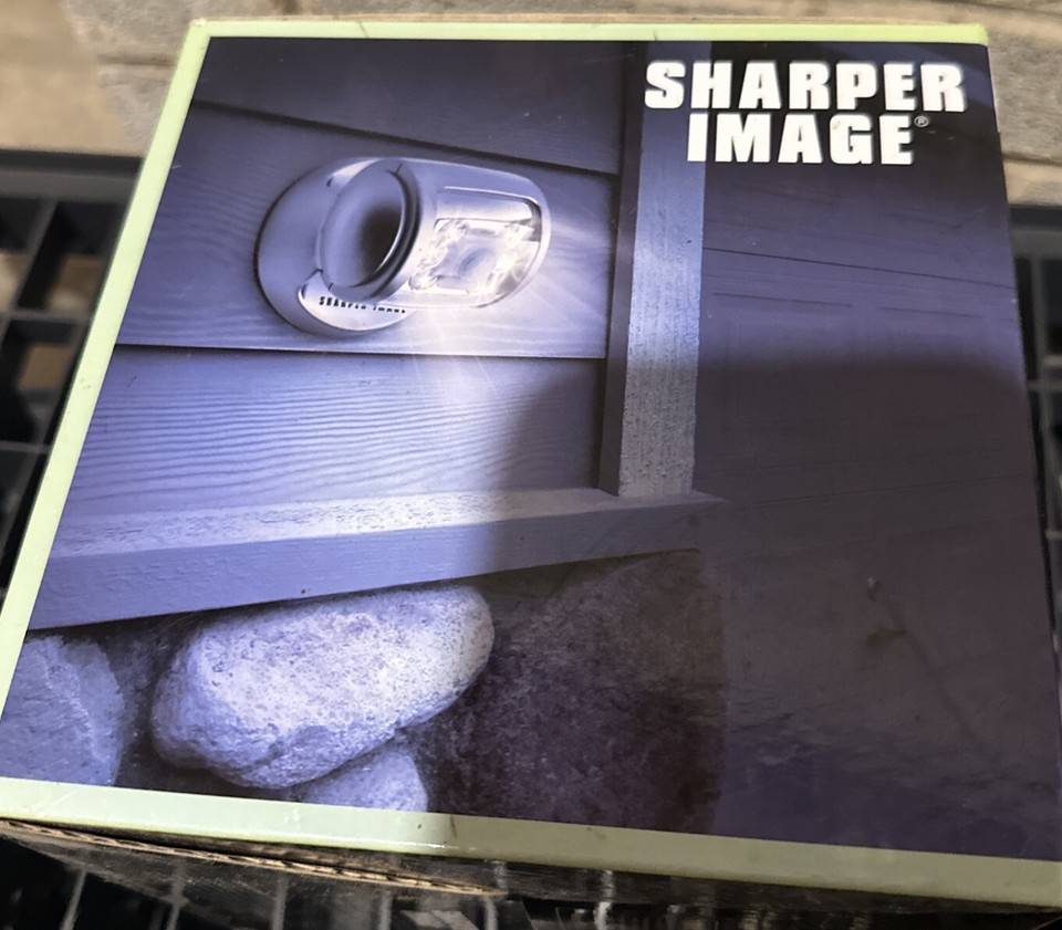 New Exterior Battery Motion Activated SHARPER IMAGE LED LIGHT Brand New ...