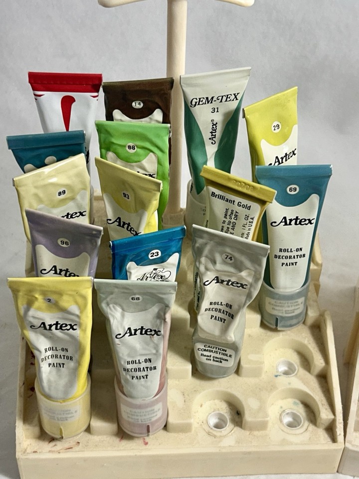 Lot 32 Artex Roll On Vintage Fabric Paint White Tri Chem Totes Liquid ...