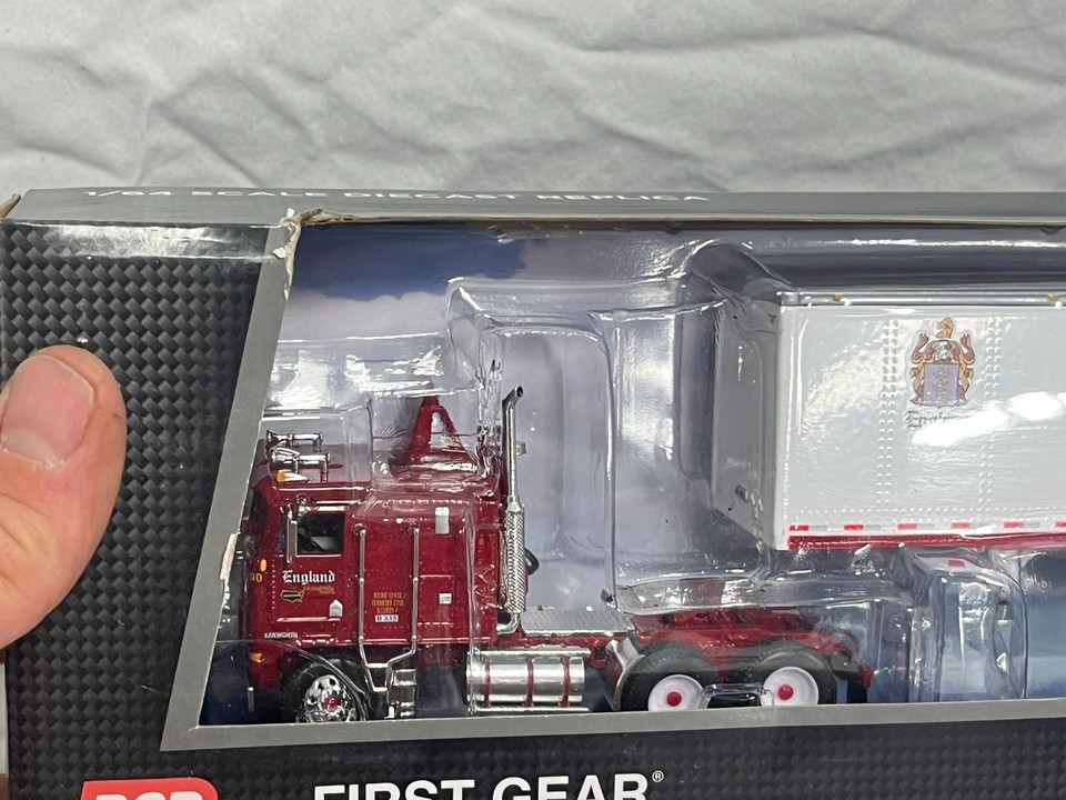 KENWORTH K100 COE w Double Pup Trailers CR ENGLAND 1:64 DCP 60-1223 NIB ...