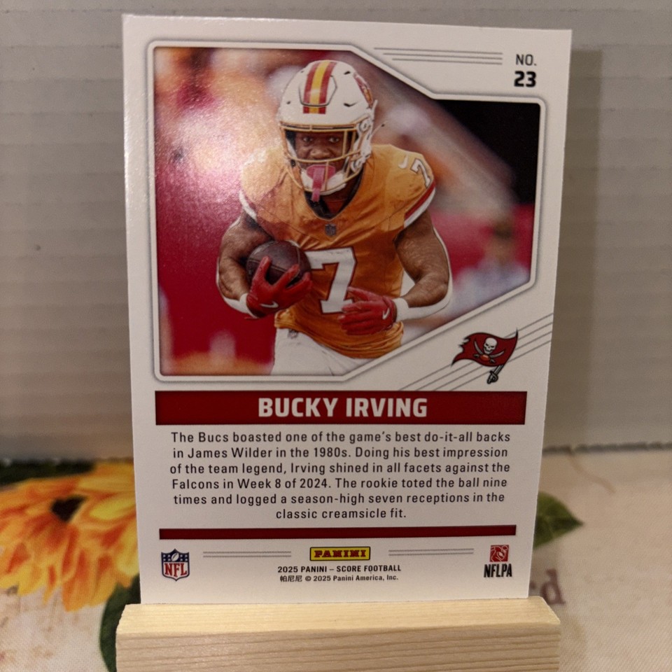 2025 Panini Score Football Bucky Irving Throwbacks #23 Tampa Bay ...