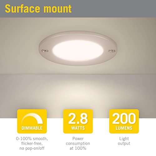 Disc Low Profile Under Cabinet LED Puck Light, Matte Silver 222415 ...