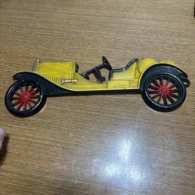 Vintage Cast Iron Wall Hang Stutz Car yellow Made By Midwest Approx. 13 ...