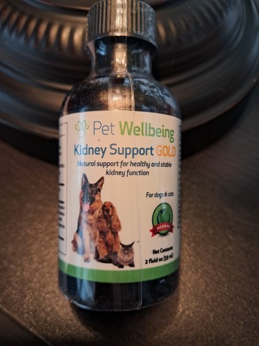 Pet Wellbeing Kidney Support Gold For Dogs or Cats - New/Sealed, Exp 7/ ...