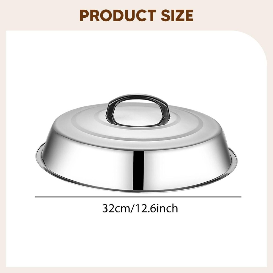 32 Cm Frying Pan Lid with Handle, Grill Lid, Marinating Cover for ...