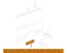 Chevrolet GM OEM Silverado 1500 Pick up Bed Body Side Molding Left ...
