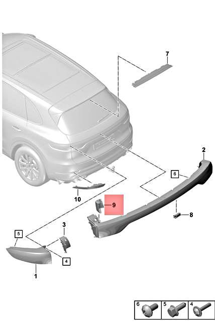 Genuine PORSCHE Cayenne 9YA Trim Right 9Y0945426B | eBay