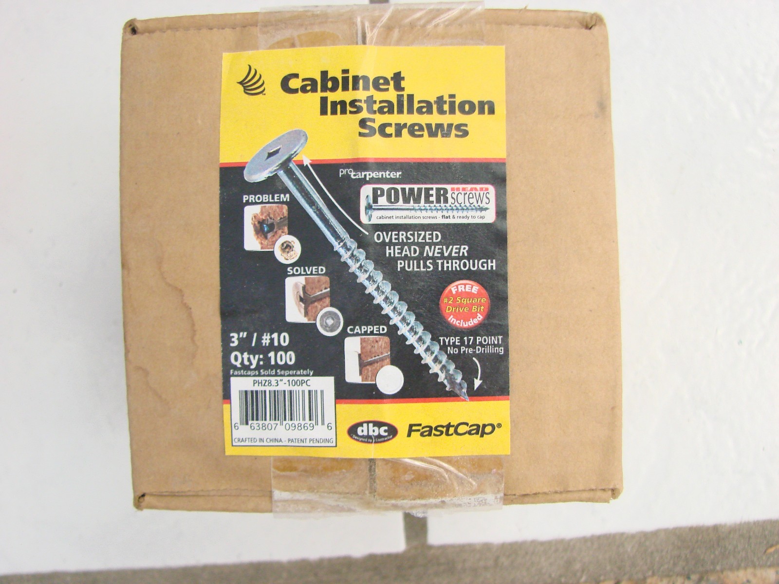FASTCAP PHZ8.3 ,100 PC PowerHead 3" Screws Cabinet | eBay