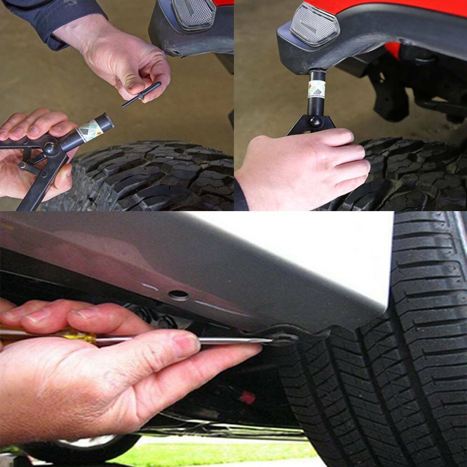 100X Plastic Flare Rivets Push Pin Clips Fender Wheel Arch Fastener OE ...