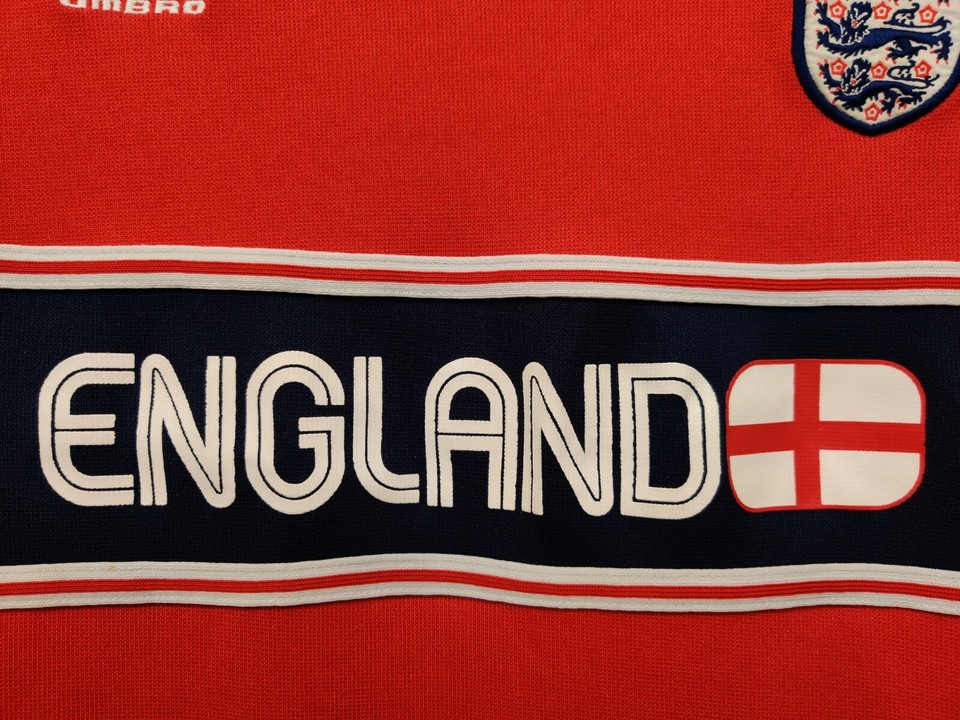 England Soccer National Team Football Shirt Jersey Vintage 90s Umbro ...