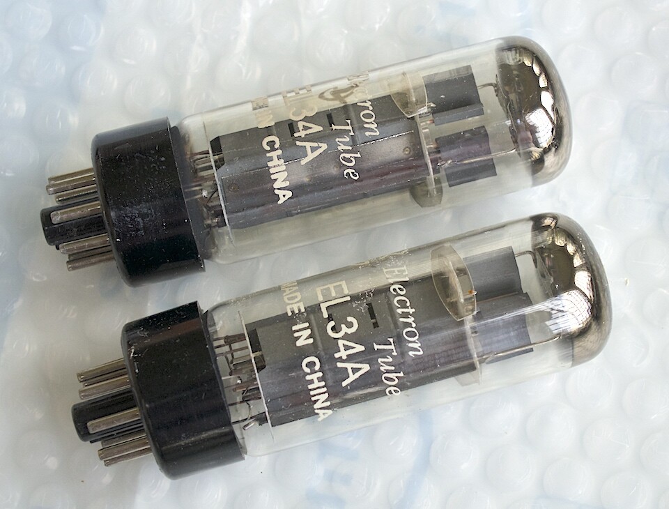 Pair NOS SG EL34 A tubes, matched for WE 6L6 KT66 single ended SE ...