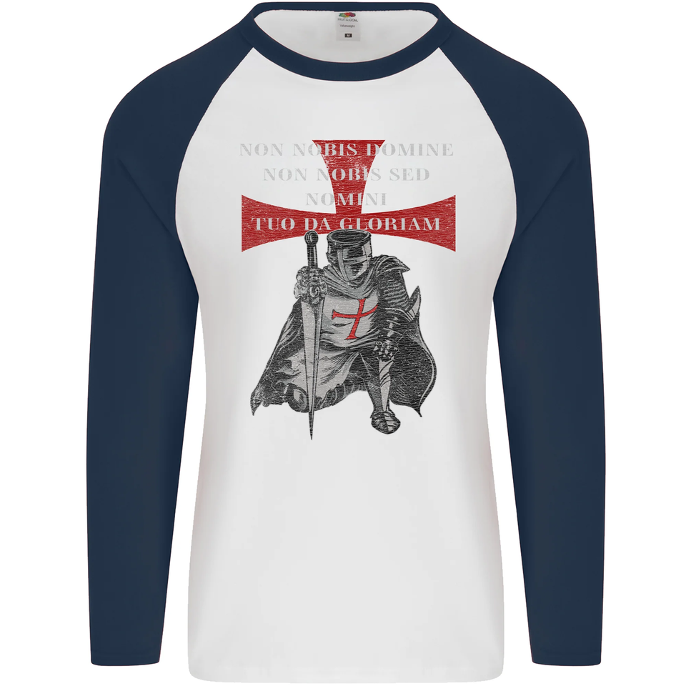 Knights Templar Prayer St. George's Day Mens L/S Baseball T-Shirt | eBay UK