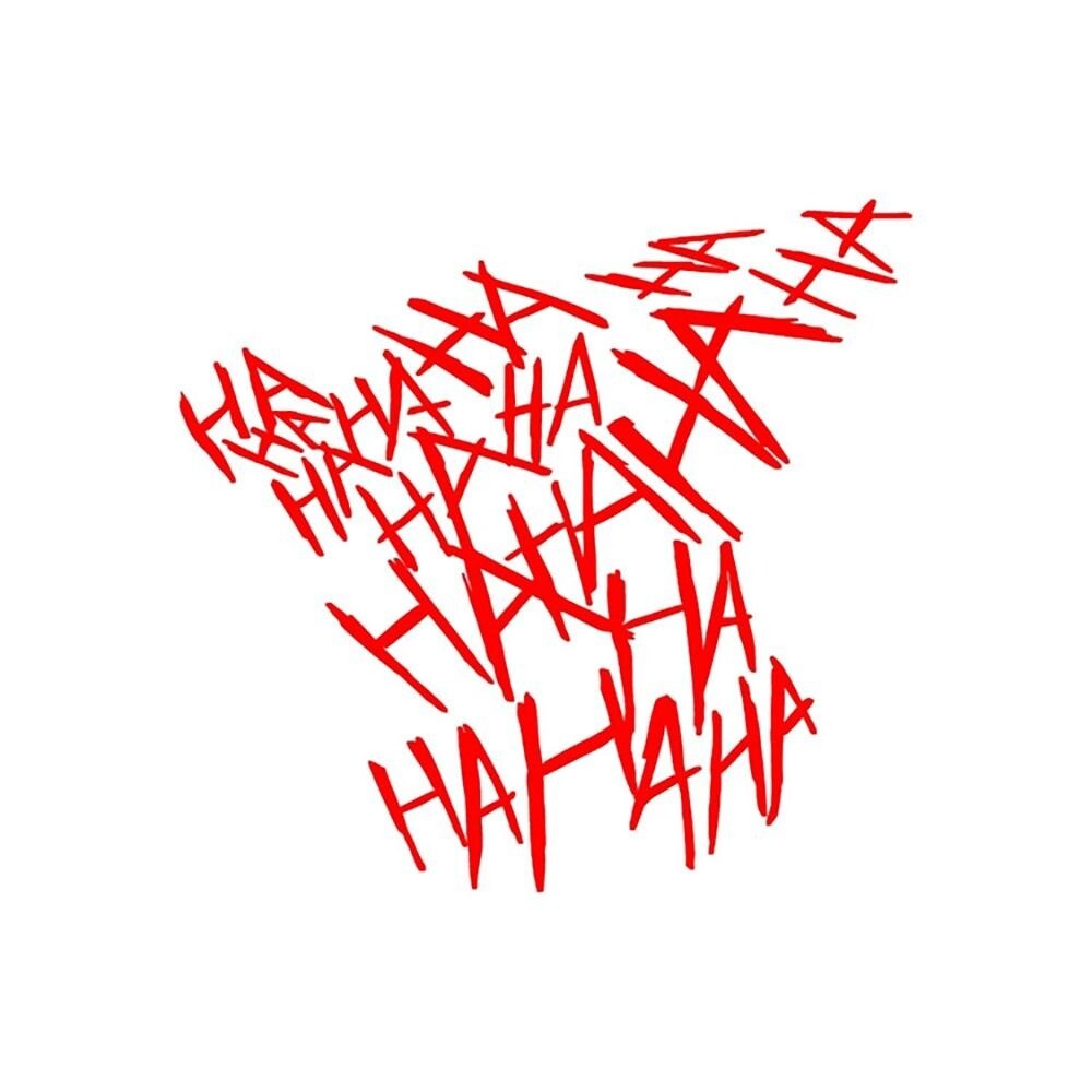 6PCS Black and Red Funny Hahaha Stickers Decals for Boats Trucks ...