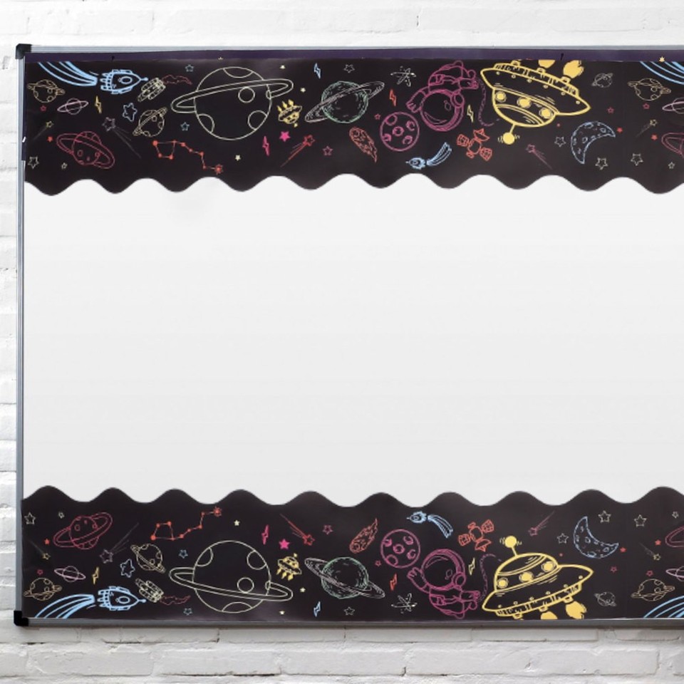 Bulletin Board Decorations Removable Border Paper Blackboard DIY ...