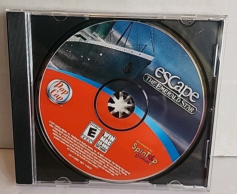 Lot Of 2 PopCap CD-Rom Games Escape Whisper Valley/Emerald Star Win Mac ...