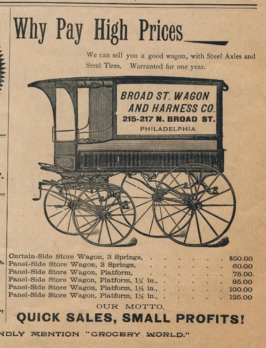 Magazine Ad - 1897 - Broad St. Wagon & Harness Co., Philadelphia, PA | eBay