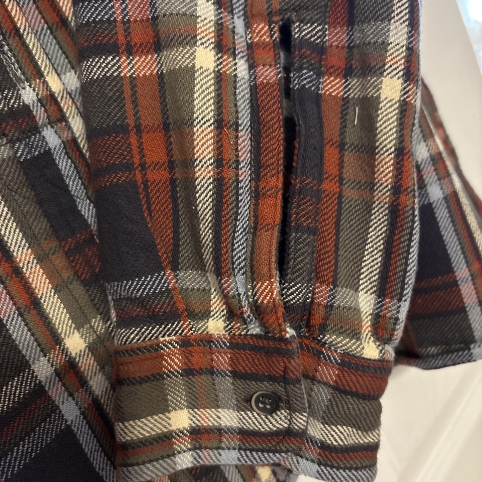 Tailor Vintage Men’s Reversible Flannel Shirt Logo On Shirt Placket ...