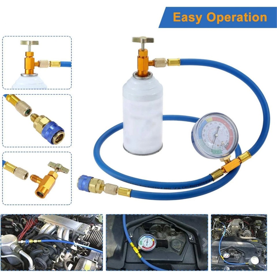 Durable AC Refrigeration R134A Charging Hose With Refrigerant Pressure ...