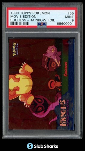 1999 TOPPS POKEMON THE FIRST MOVIE #55 SUCCESS RAINBOW FOIL PSA 9 | eBay