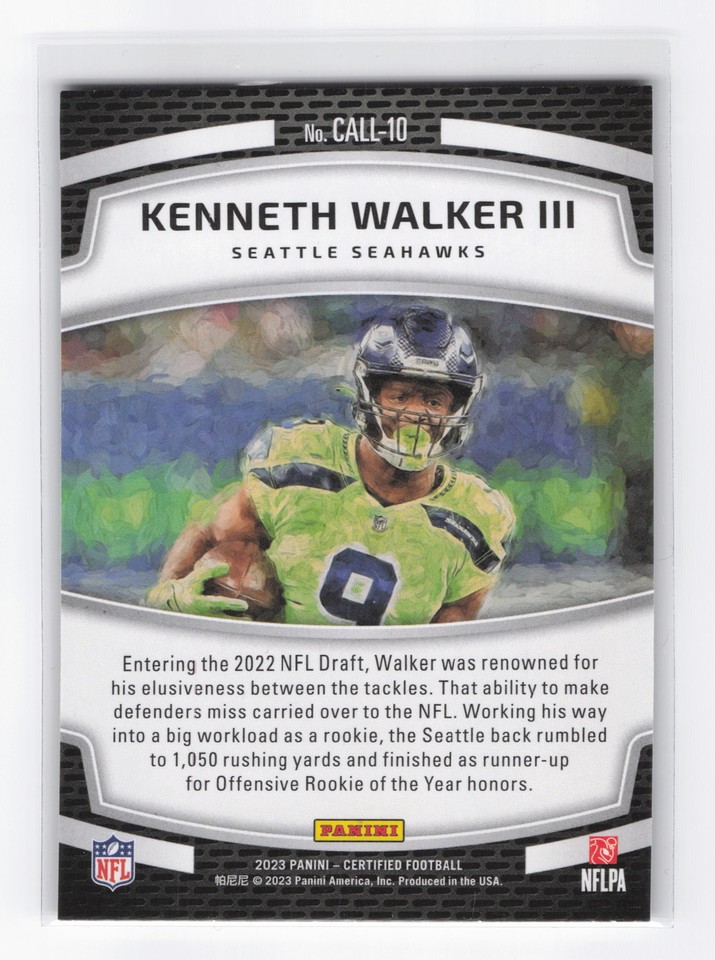 2023 Panini Certified #CALL-10 Kenneth Walker III Calling Cards | eBay