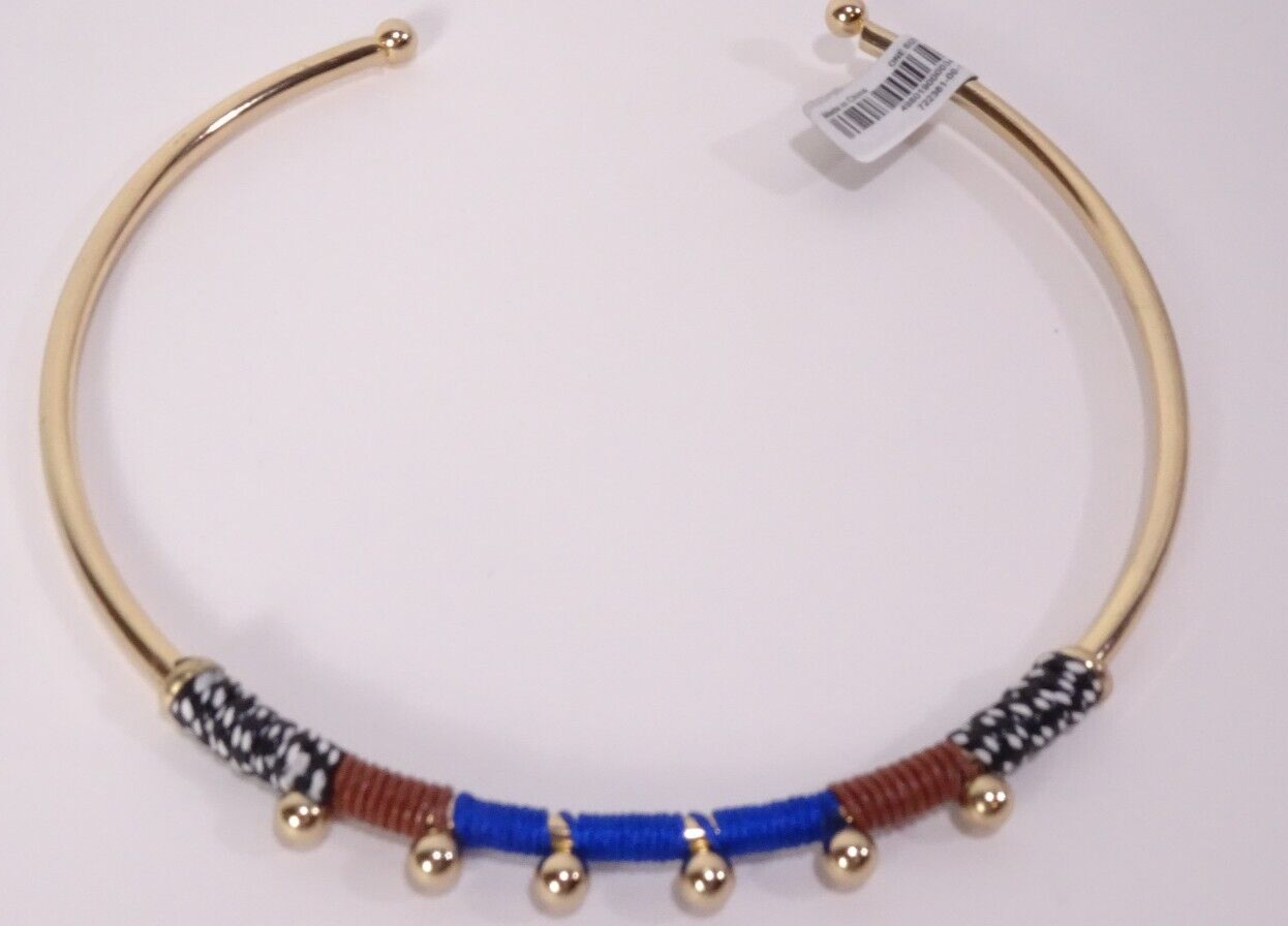 Banana Republic Women's Gold Sphere Wrapped Multi color Collar Necklace ...