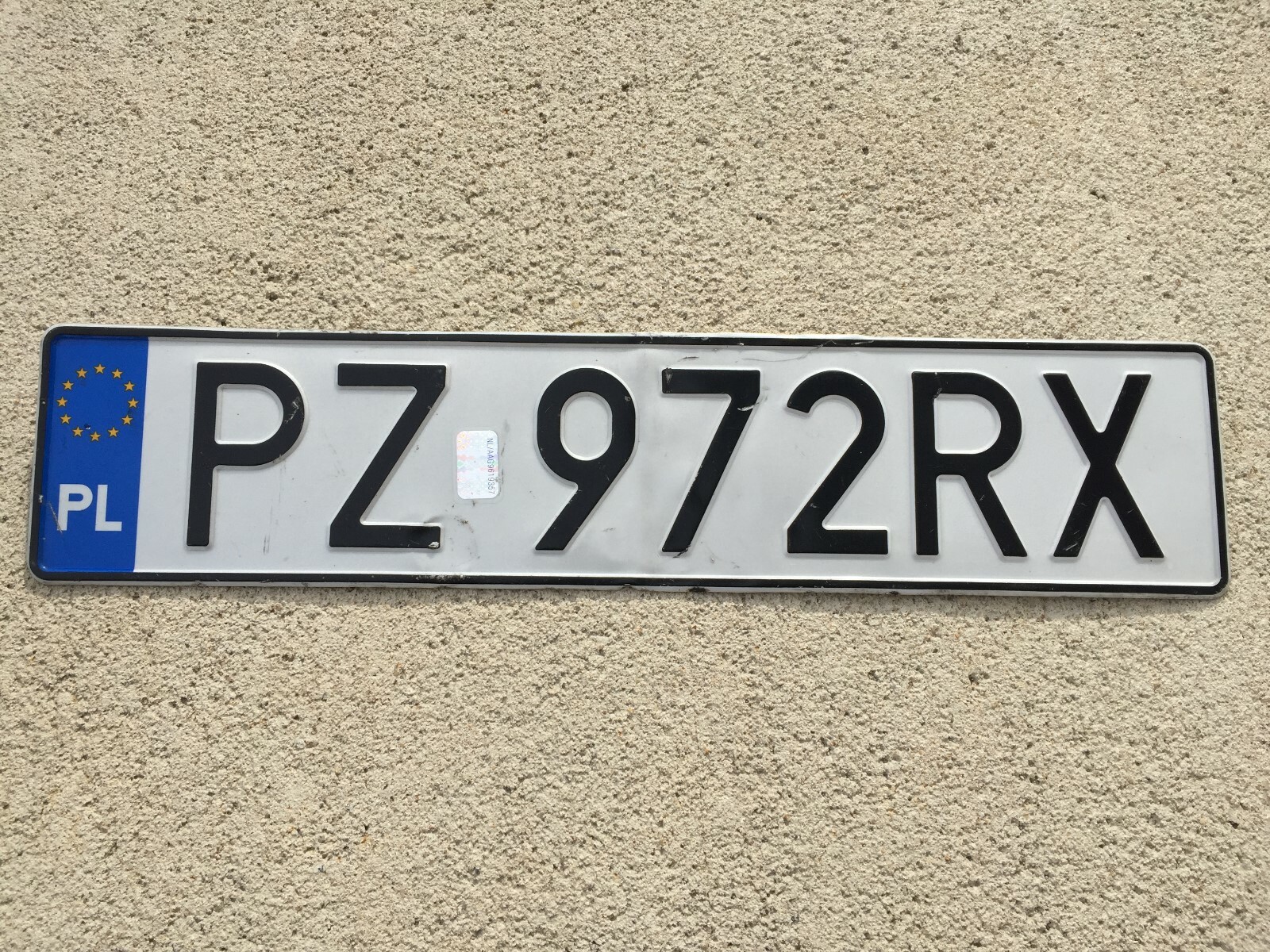 LICENSE POLAND POLSKA Genuine PLATE TAG EUROBAND #PZ972RX Poznań ...