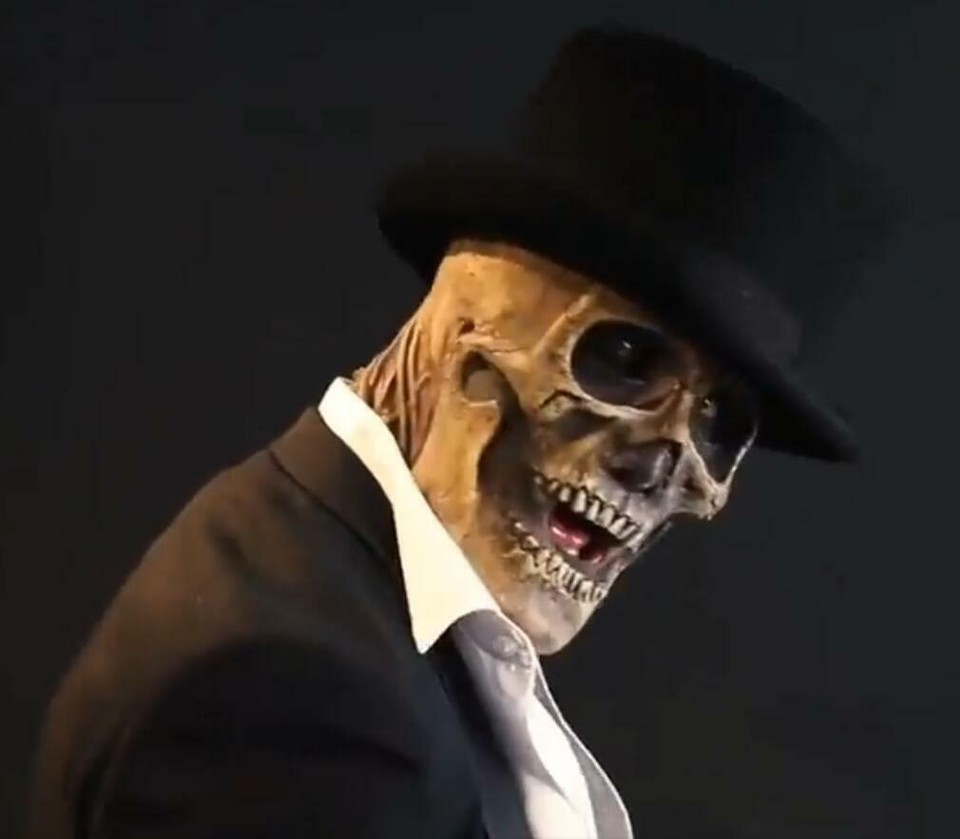 Halloween Full Head Latex Skull Mask Skeleton Movable Scary Party Jaw ...