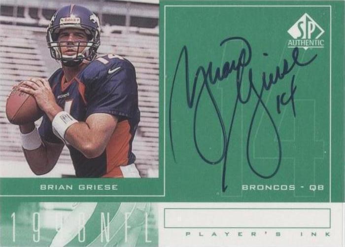1998 SP Authentic - Player's Ink Brian Griese #BG (AU, RC) for sale ...