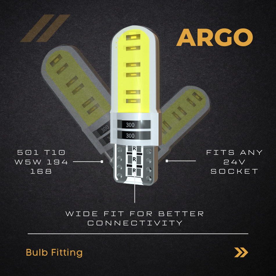 10x 24V Fits Truck HGV Hella Lorry Led Xenon White T10 501 507 Side ...