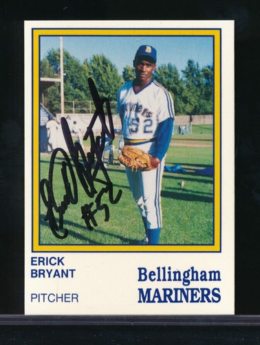 1987 Bellingham Mariners team issue Erick Bryant #2 signed auto ...