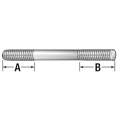 Te-Co 40310 Double-End Threaded Stud, 1/4"-20 Thread To 1/4"-20 Thread ...