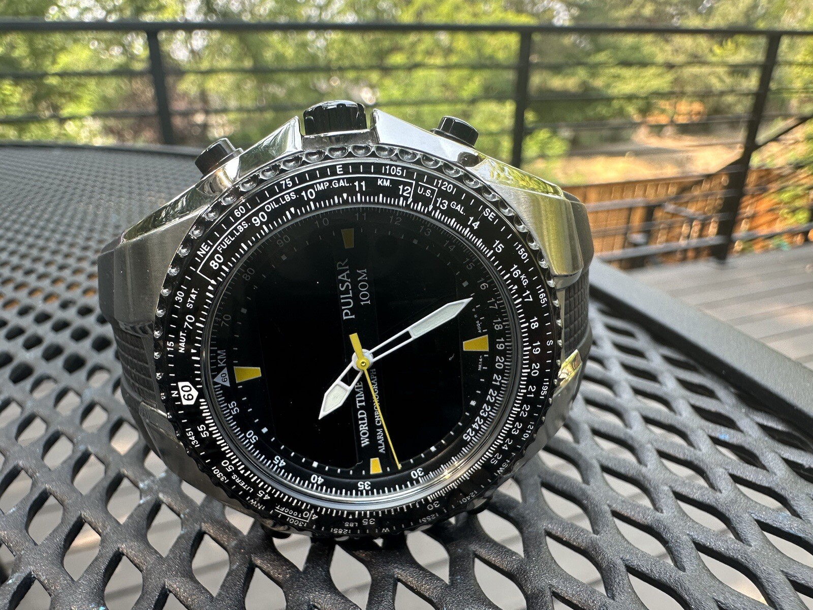 Pulsar Pilot World Time Men Watch. Fresh Battery. Pilots Rotary slide ...