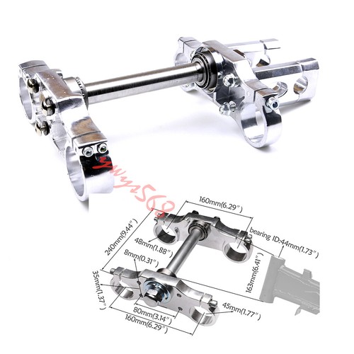 45mm 48mm Triple Tree Riser Mount Clamp Fr Dirt Bike Yamaha TTR 22mm 7/ ...