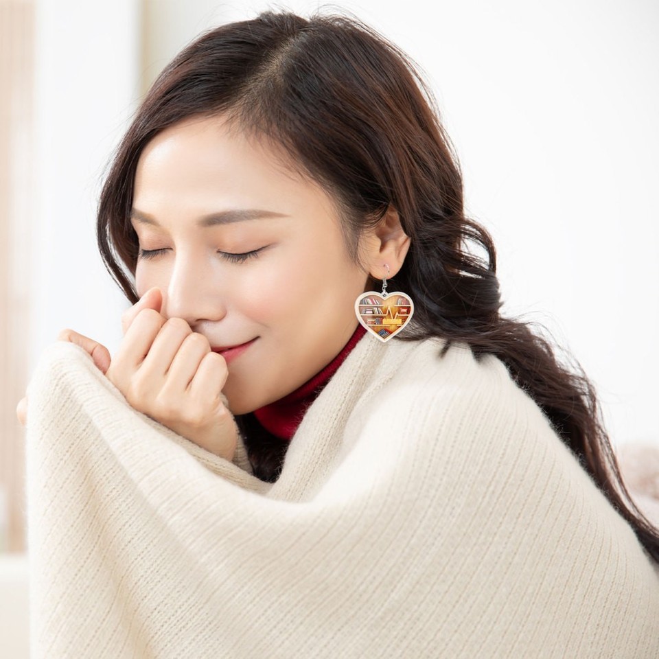 Valentine's Earrings Statement for Women Book Character Teachers | eBay ...