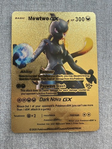 Mewtwo GX Dark Nova Pokémon Gold-Brand, Rare | eBay