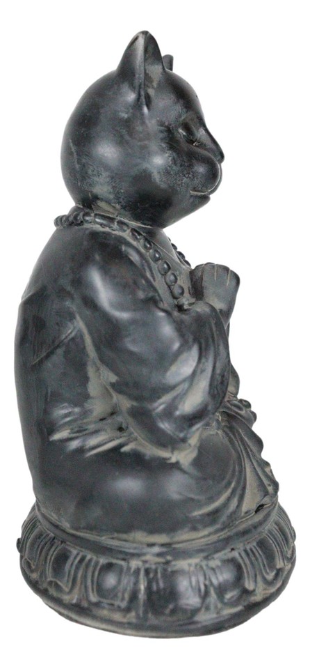 Buddha Cat Statue Meditating Zen Cat Figurine Cat Memorial Or Spiritual ...