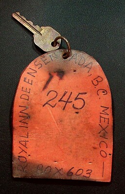 VINTAGE 1960'S ROYAL INN DE ENSENADA MEXICO LEATHER HOTEL KEY FOB (ESP ...