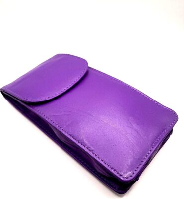 AKSHIDE leather Style Double spectacle case with Stud Button/Glasses ...