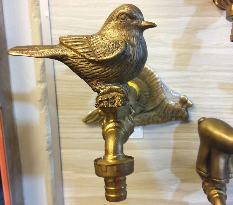 Brass Tap Decor Garden Home Vintage Style Bird Faucet Spigot Bibcock ...