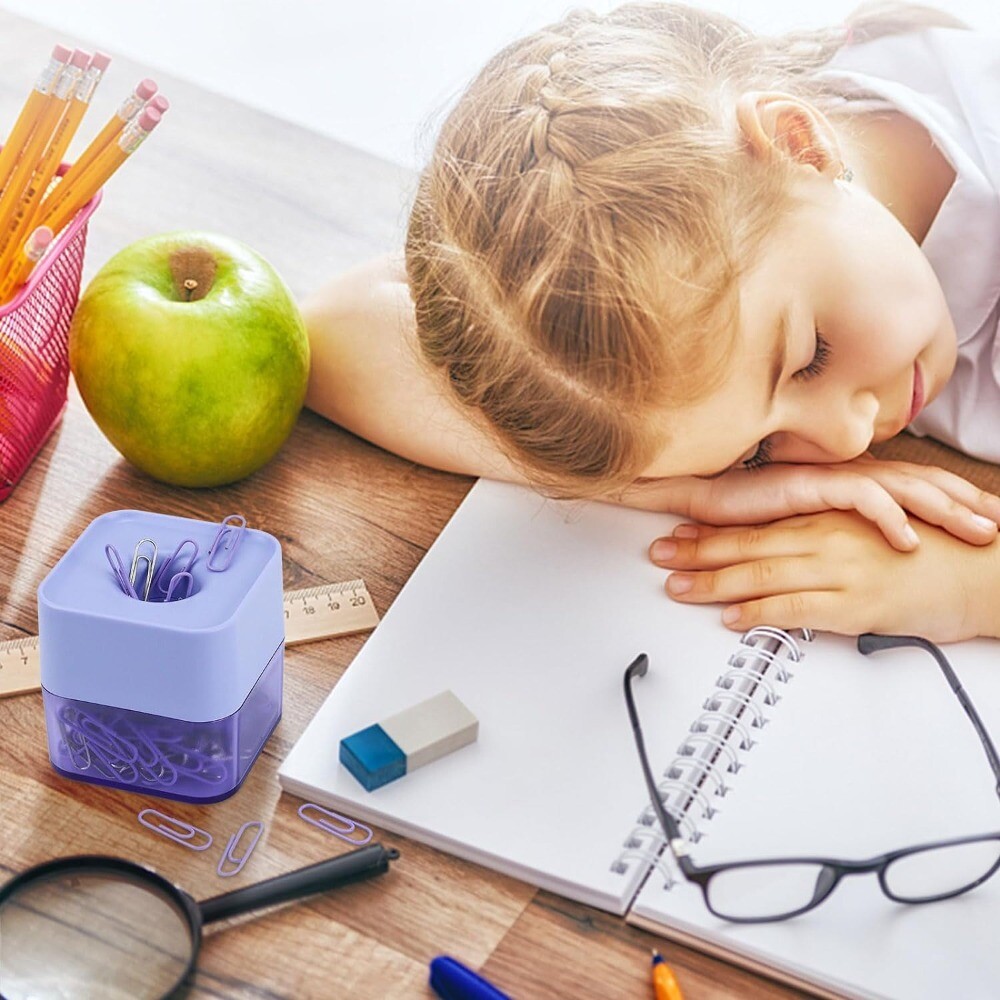 130 Clips Clip Holder Magnetic Desk Organizer Cute Office Supplies ...