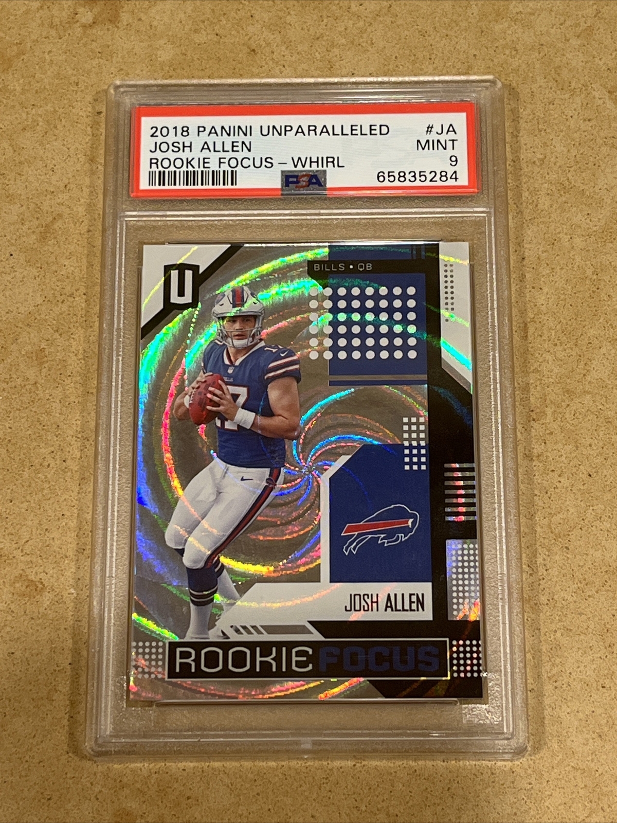 2018 Panini Unparalleled - Rookie Focus Whirl #RF-JA Josh Allen /100 ...