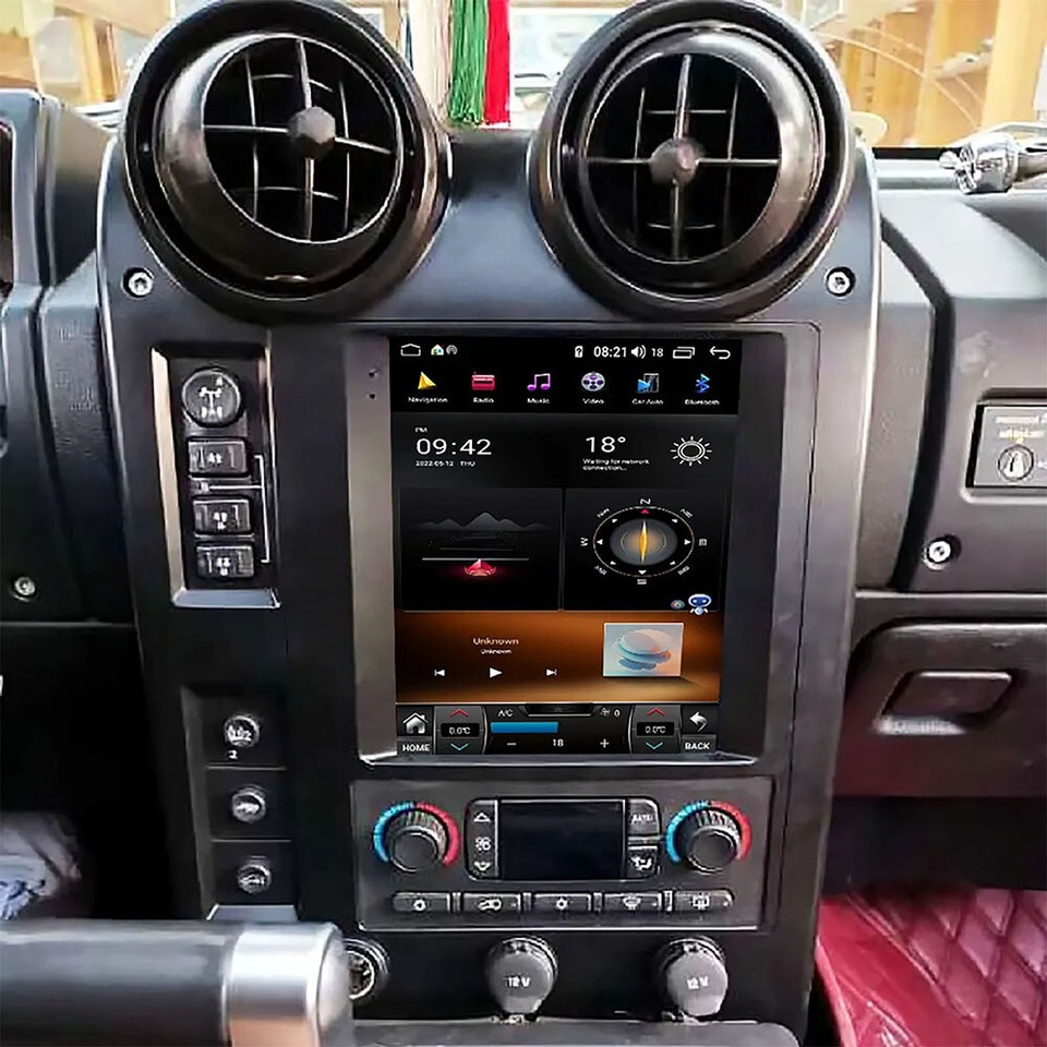 For 2004-2009 Hummer H2 Tesla Style Android 12 Radio with CarPlay GPS ...