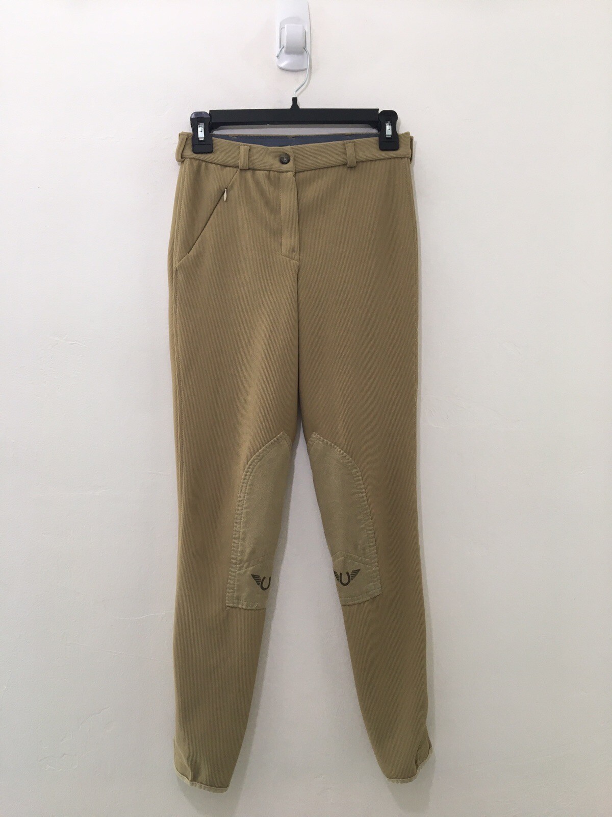 TuffRider Ribb Low Rise Knee Patch Breeches Jodhpurs Tan 26 Equestrian ...