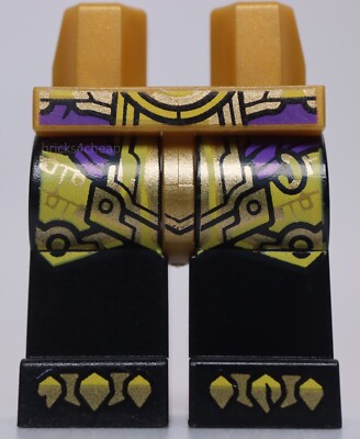 Lego Black Hips Black Legs Dark Purple Yellow Sash Gold and Yellow ...
