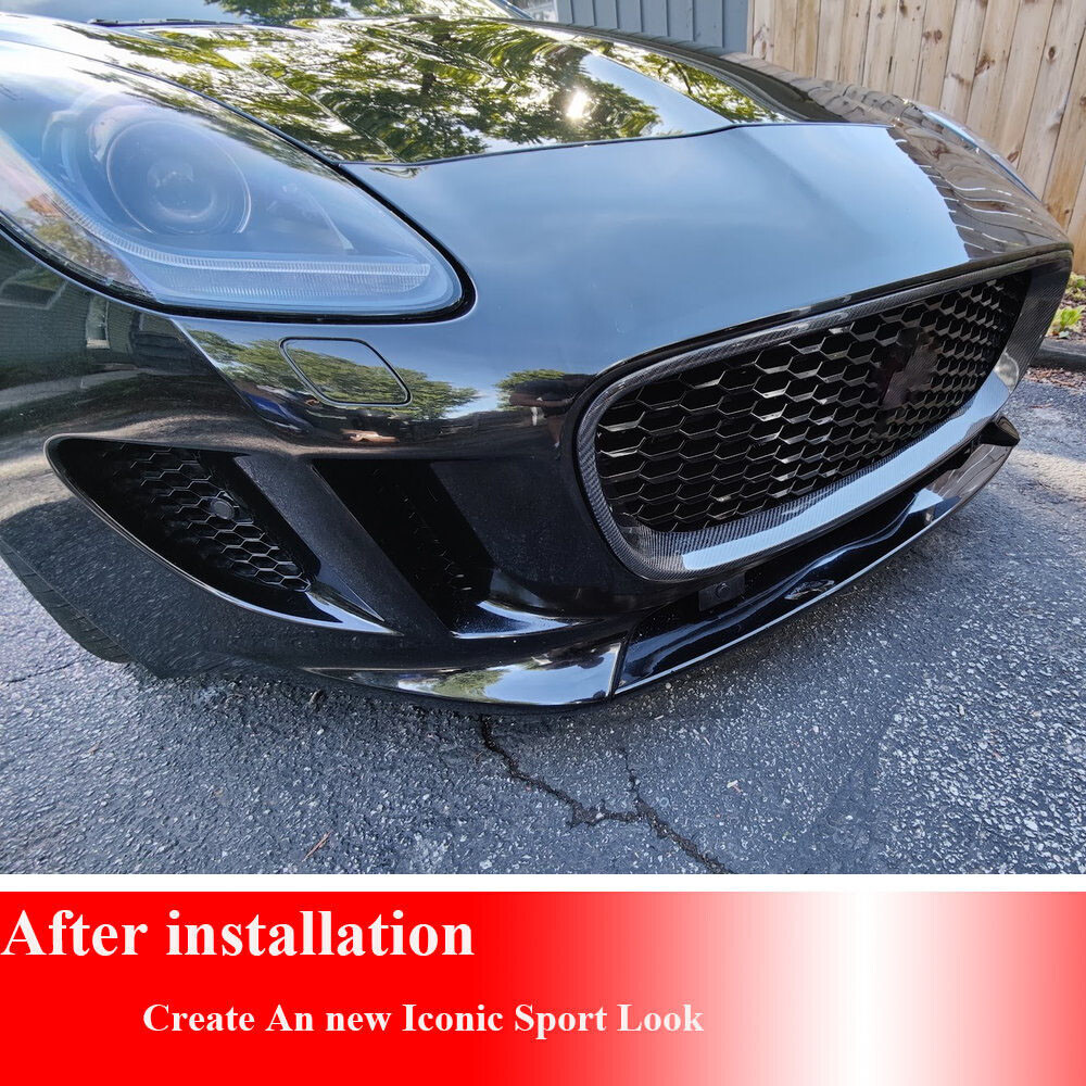 Fit For Jaguar F-type 2013-2016 Front Bumper Grill Grille Frame Trim ...