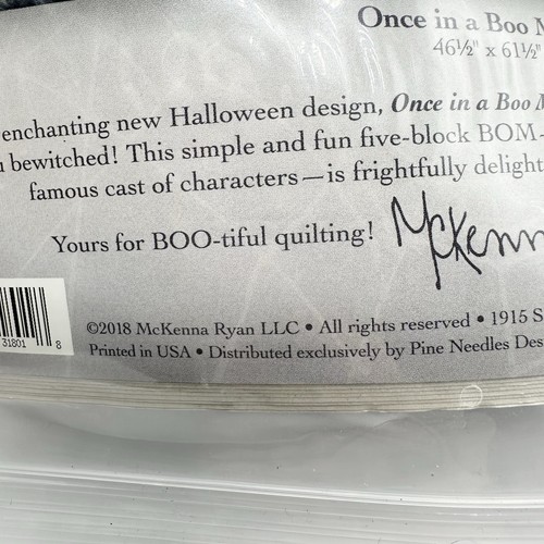 Once In A Boo Moon McKenna Ryan Block ONE Quilt Pattern Which Witch Is ...