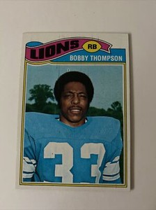 1977 Topps Football Bobby Thompson Detroit Lions Card #486 | eBay