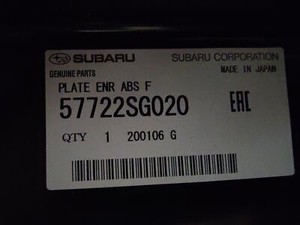 Genuine OEM Subaru 57722SG020 Front Bumper Impact Energy Absorber 14-18 ...
