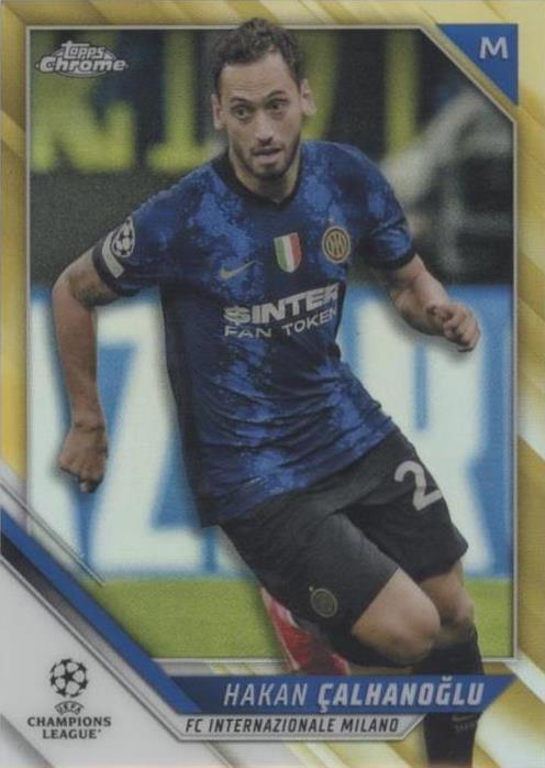 2021-22 Topps Chrome UCL - Hakan Calhanoglu #127 Gold Refractor /50 for ...