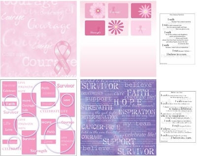 Cancer Awareness, scrapbook papers & stickers U-CHOOSE | eBay