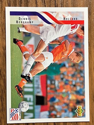 Upper Deck 1994 World Cup Holland Soccer Card #175 Dennis Bergkamp Free ...